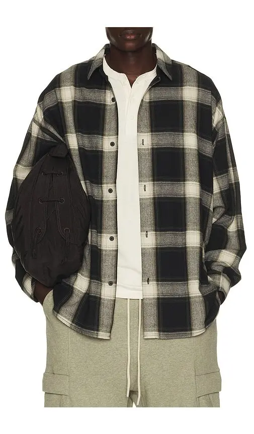 Fear Of God Button Up Shirt In . Also - Grey