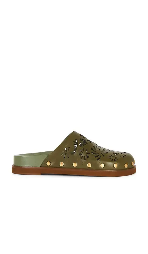 Farm Rio Lace Leather Anatomic Mule In . Also - Green