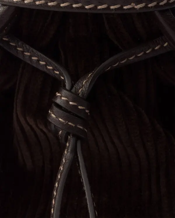 Prada Bonnie Medium Corduroy And Leather Handbag
