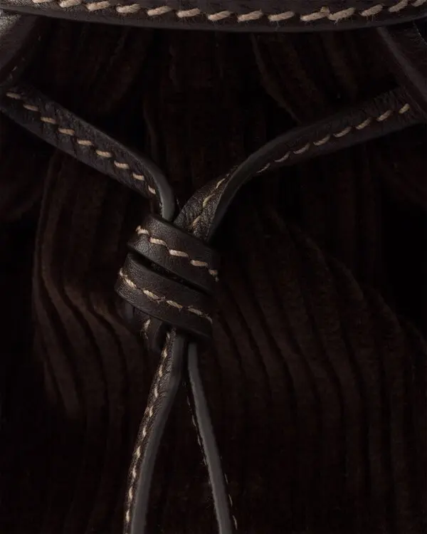 Prada Bonnie Medium Corduroy And Leather Handbag