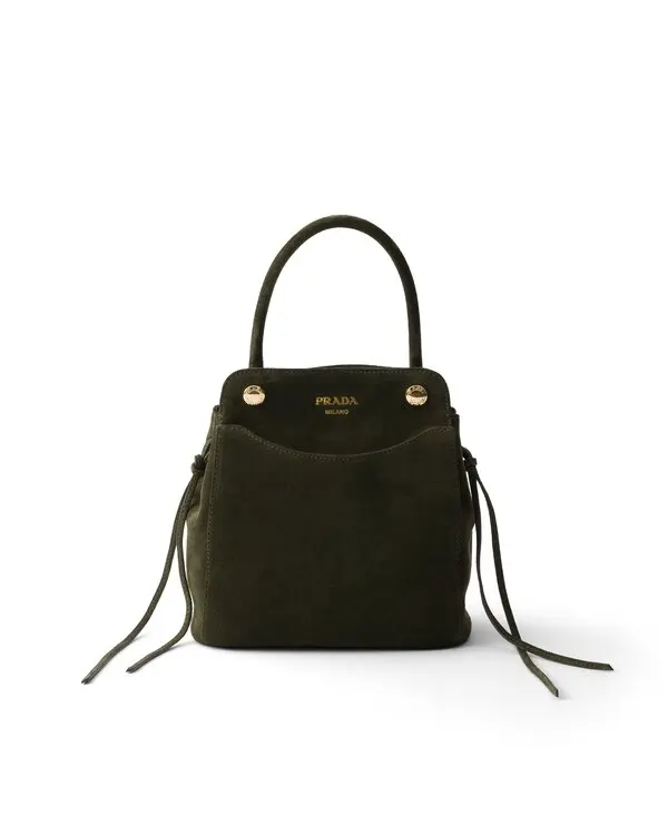 Prada Carry Mini Suede Handbag
