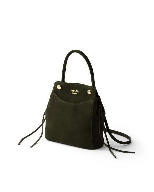 Prada Carry Mini Suede Handbag