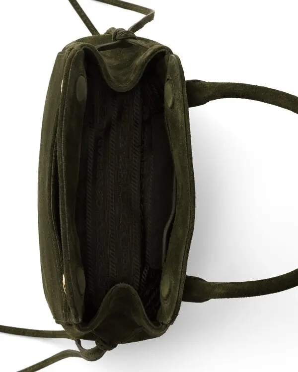 Prada Carry Mini Suede Handbag