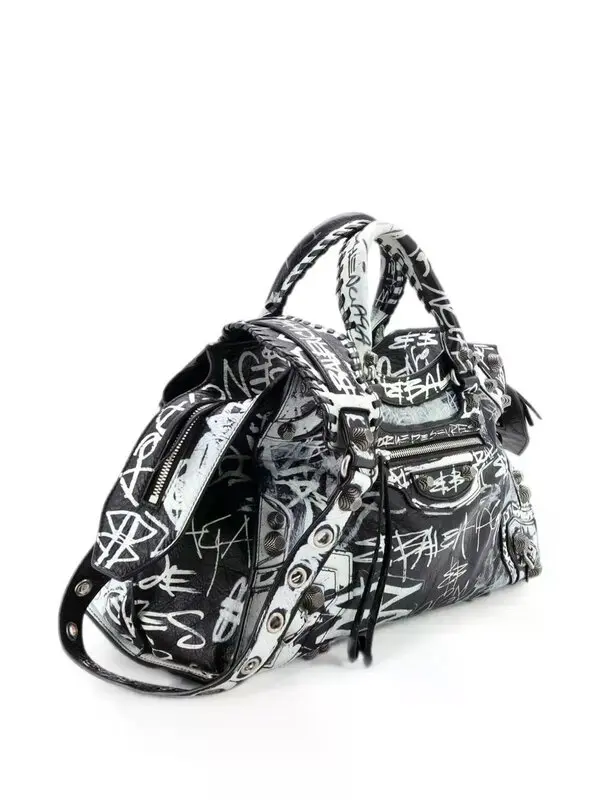 Balenciaga Neo Cagole Graffiti City Leather Medium Tote Bag