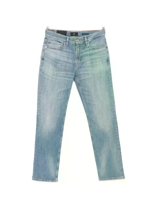 7 For All Mankind Five-pocket Straight-leg Jeans - Blue