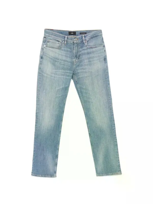 7 For All Mankind Five-pocket Straight-leg Jeans - Blue