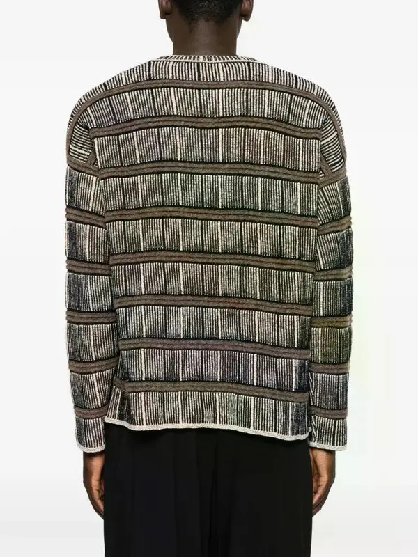 Giorgio Armani Striped Jacquard-knit Sweater