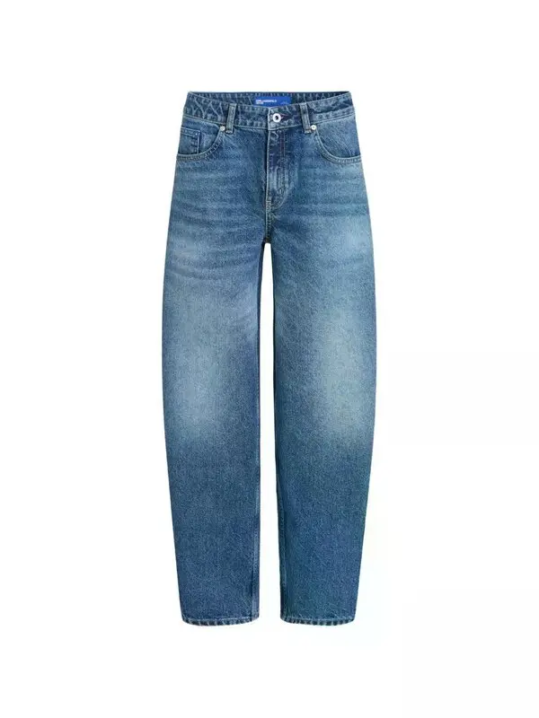 Karl Lagerfeld Mid-rise Barrel Seamed Jeans - Blue