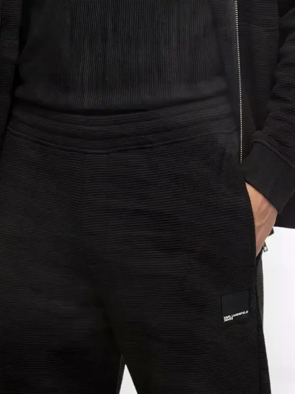 Karl Lagerfeld Waffle-knit Track Pants