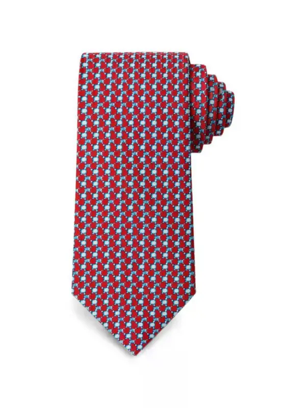 GIERRE MILANO Geometric-print Tie - Red