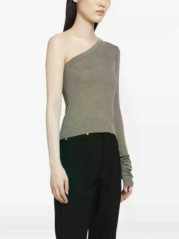 Rick Owens Ziggy One-shoulder Top - Grey
