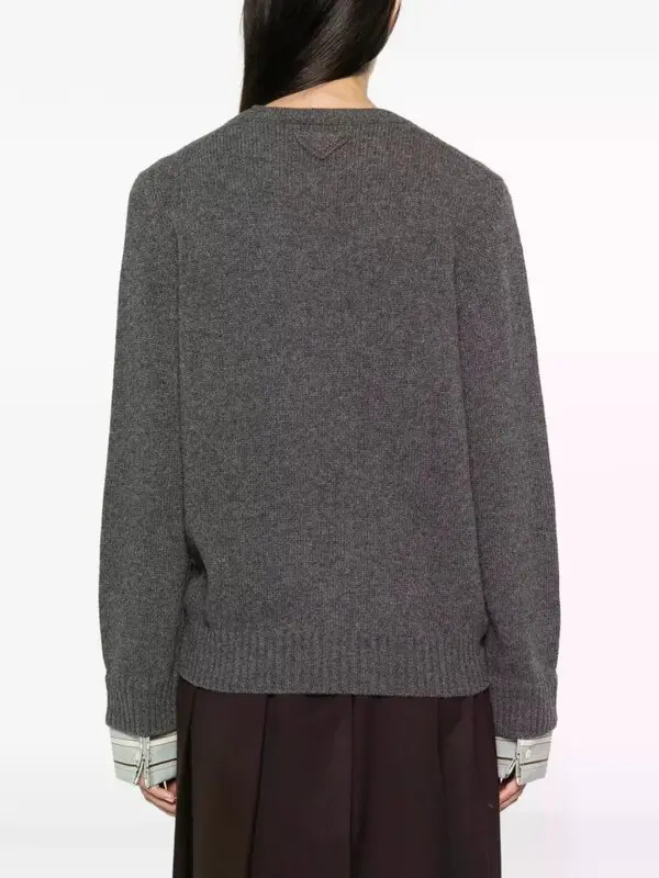 Prada Wool And Cashmere Crew-neck Sweater