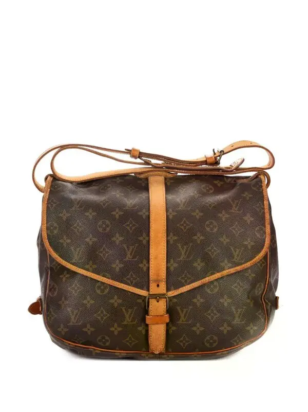 LOUIS VUITTON Saumur Gm Monogram Shoulder Bag - Brown