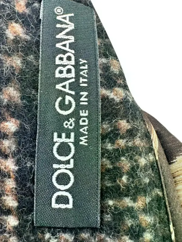 Dolce & Gabbana Plaid A-line Mini Wool Skirt