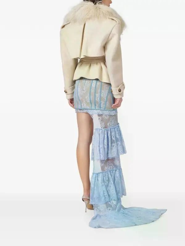 Giuseppe Di Morabito Shearling-collar Belted Coat
