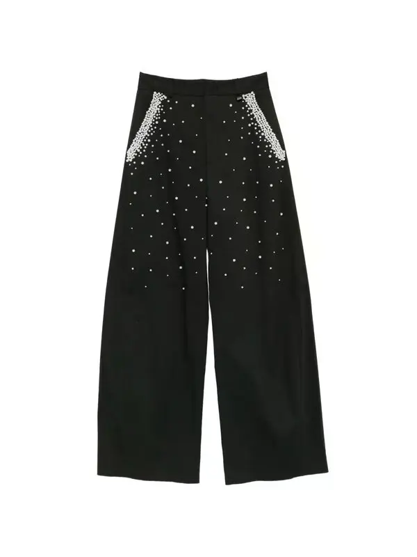 Giuseppe Di Morabito Pearl-embellished Trousers - Black