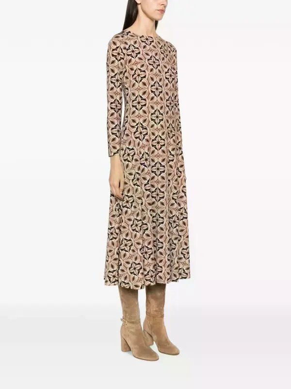 SIYU Geometric-print Midi Dress