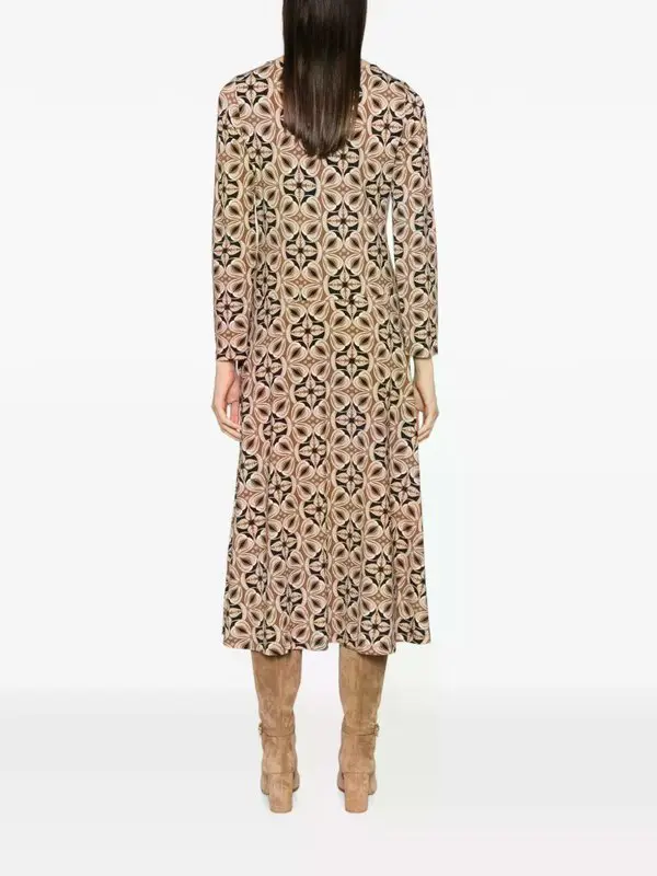 SIYU Geometric-print Midi Dress