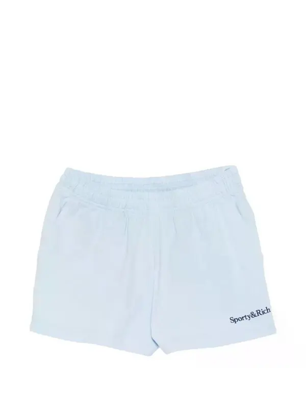 SPORTY & RICH Logo Embroidered Jersey Track Shorts