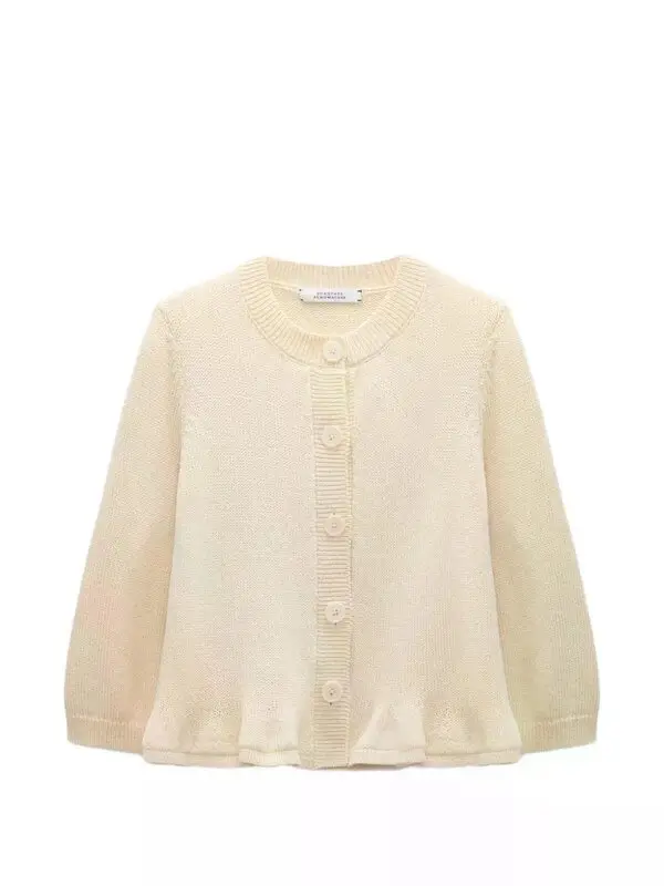 Dorothee Schumacher Cotton Candy Ruffled Cardigan - Neutrals