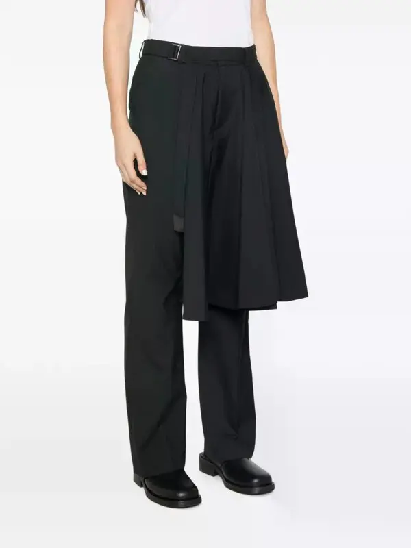 Sacai Pleated-overlay Trousers