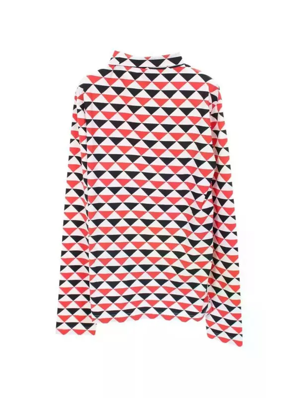 Prada Geometric-print High-neck Top