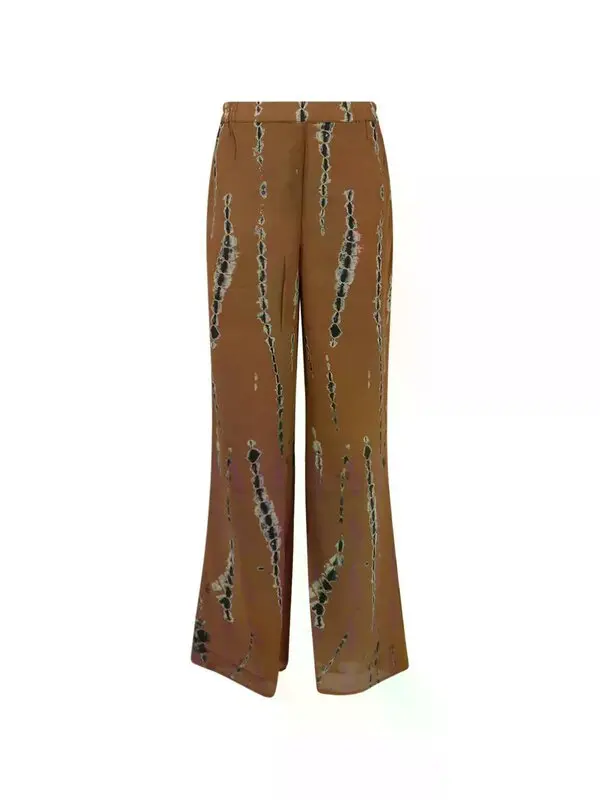 MES DEMOISELLES Printed Silk Trousers
