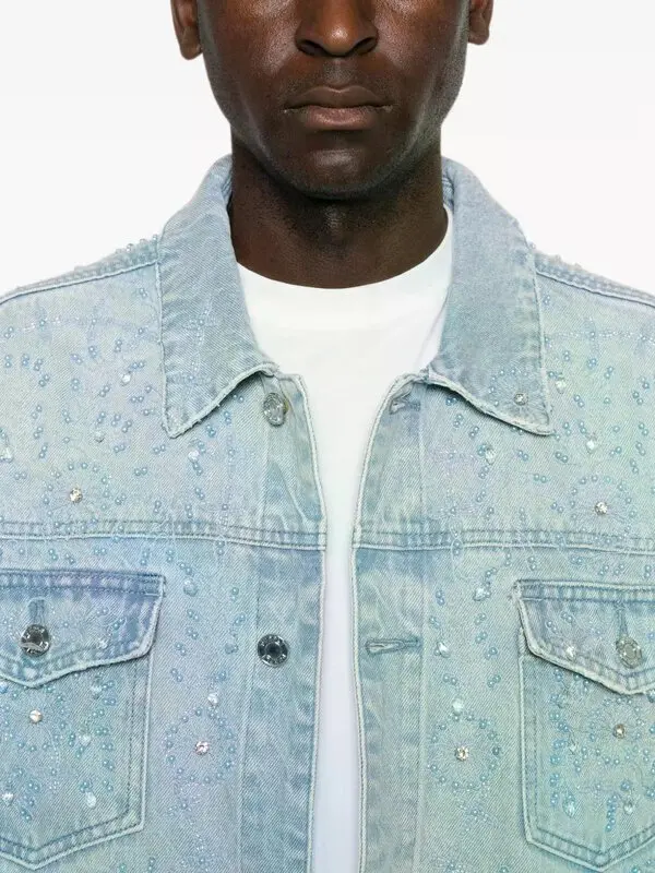 PURPLE BRAND Embellished Denim Jacket