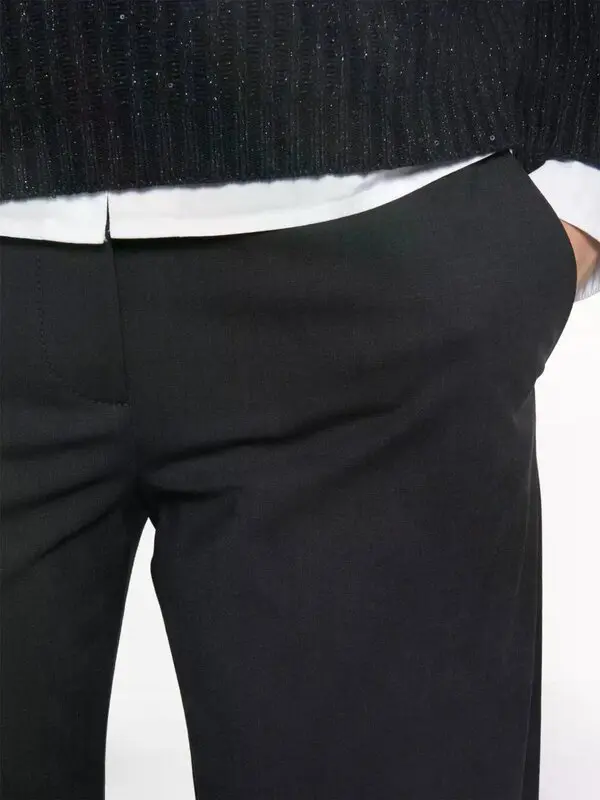 Brunello Cucinelli Pressed Crease Wool Trousers