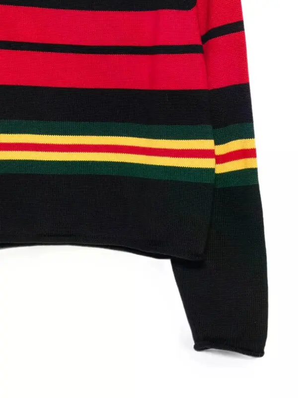 SEMICOUTURE Striped Crew Neck Long Sleeve Sweater
