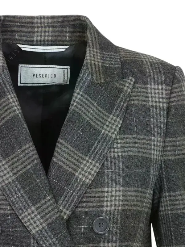 Peserico Double-breasted Check-pattern Blazer