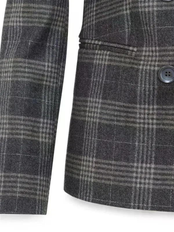 Peserico Double-breasted Check-pattern Blazer