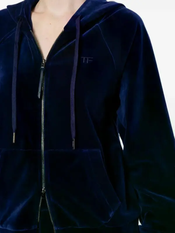 TOM FORD Velour Zip Hoodie