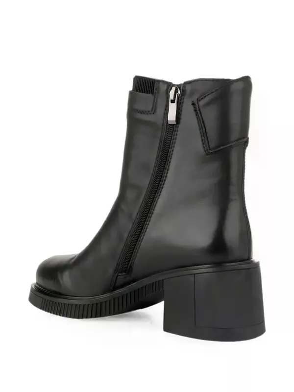 LINDA BAUMANN Leather Side-zip Ankle Boots