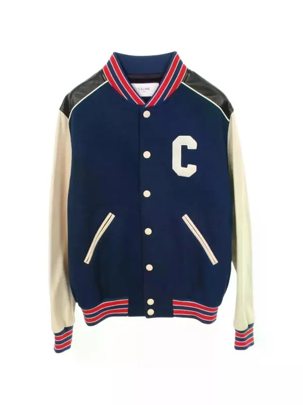 Celine 2010s Teddy Varsity Jacket