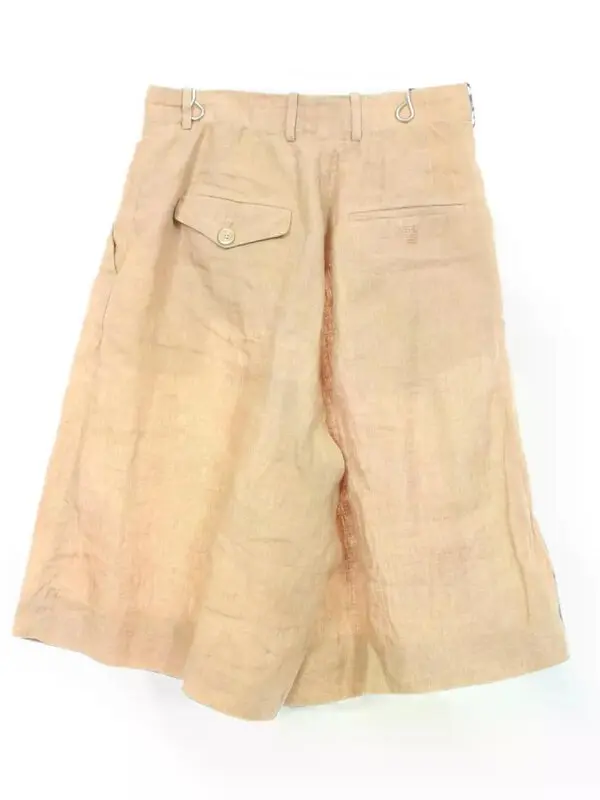 Fendi 2000s Ff Logo Embroidery Linen Trousers