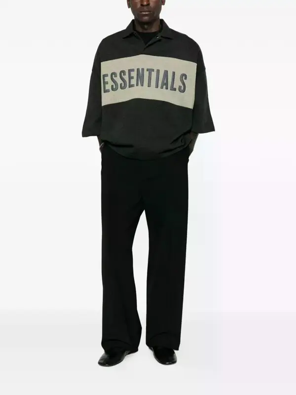 Fear Of God Essentials Logo-print Polo-shirt - Grey