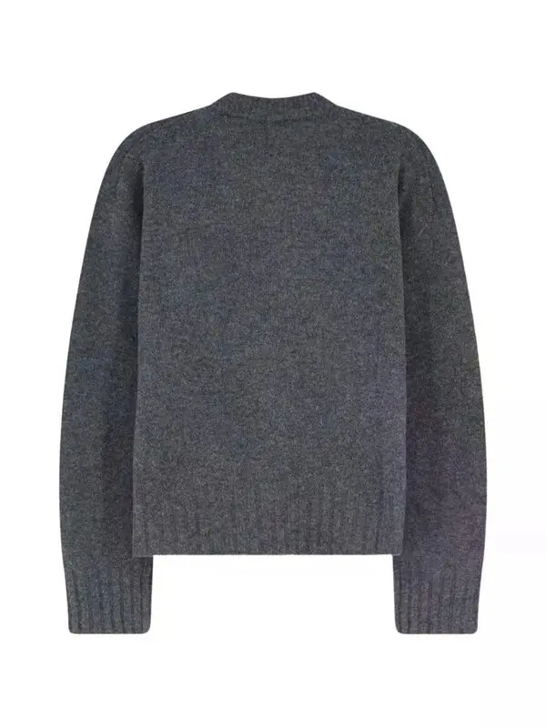ALYSI Ribbed-trim Crew-neck Wool Sweater
