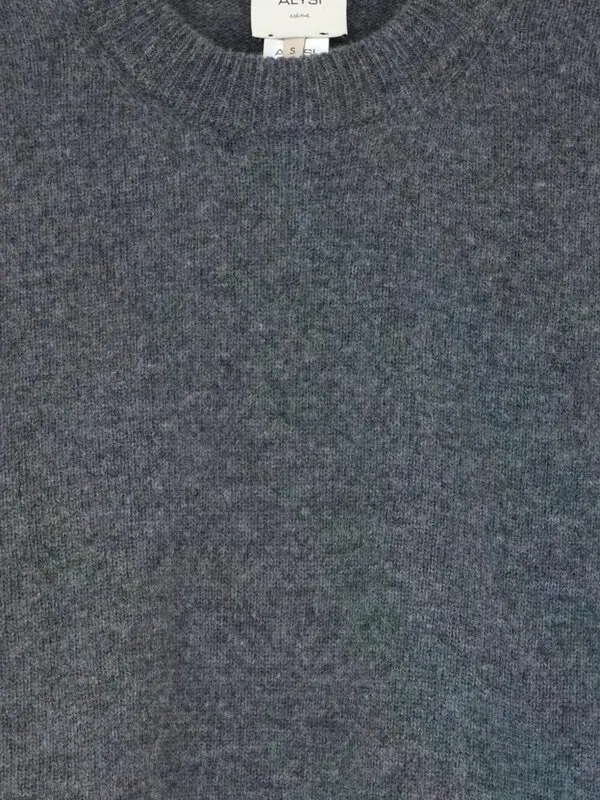 ALYSI Ribbed-trim Crew-neck Wool Sweater