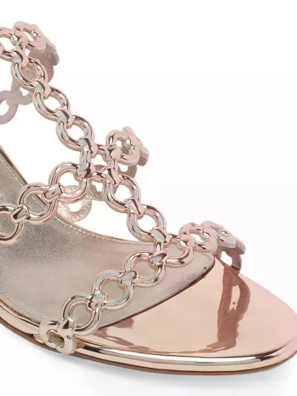 AQUAZZURA Intertwined-chain Block-heel Sandals