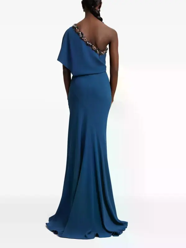 GEMY MAALOUF Embellished One Shoulder Maxi Dress