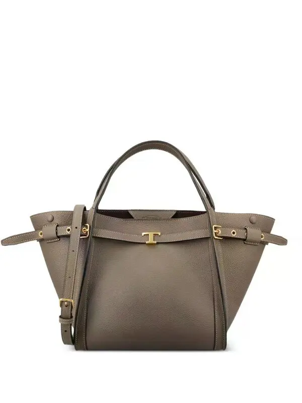 TOD'S T Signature Shopping Bag In Leather - Brown