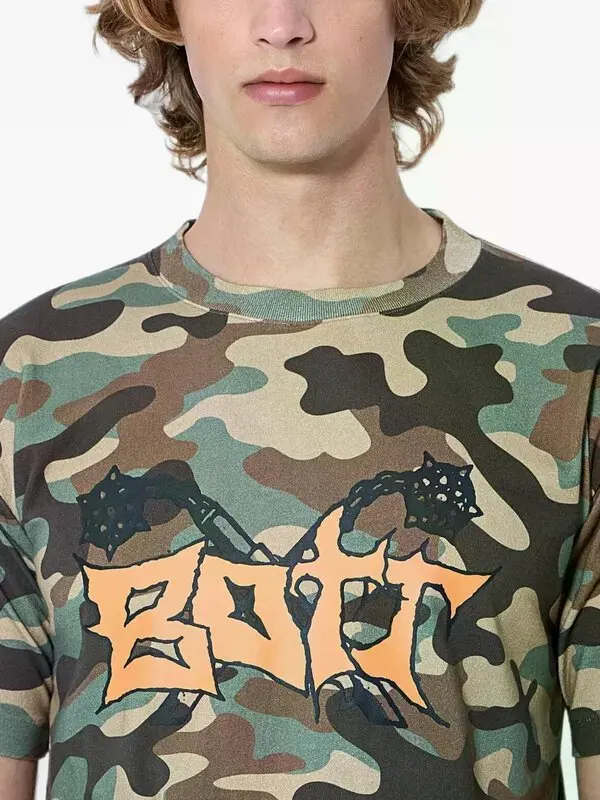 BOTT Flail Camouflage-print Logo-motif T-shirt