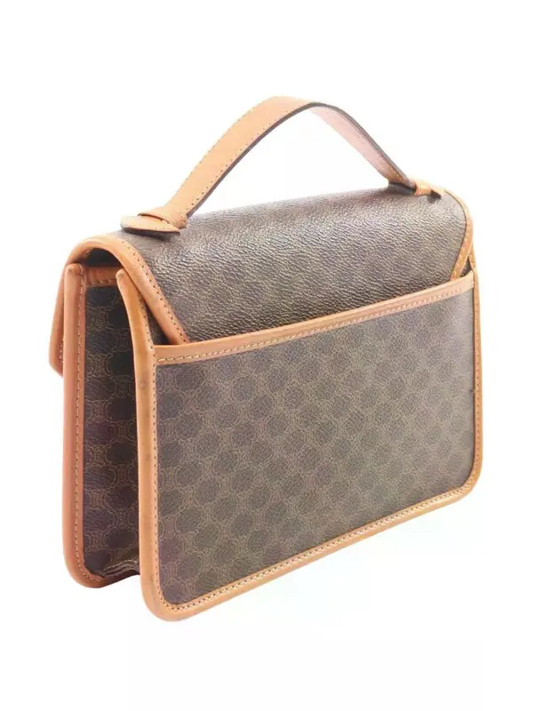 Celine 20th Century Macadam Coated Canvas Handbag - Brown