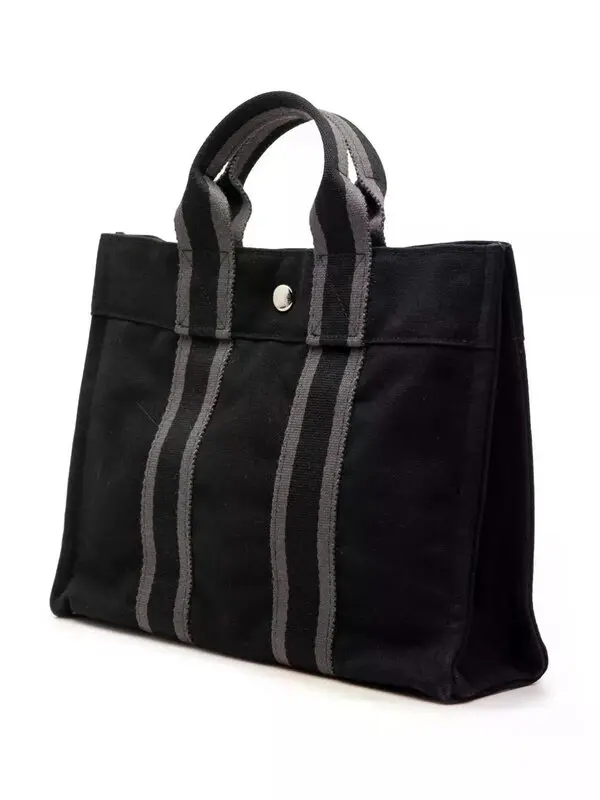 Hermès 1990-2000 Canvas Fourre Tout Pm Tote Bag - Black