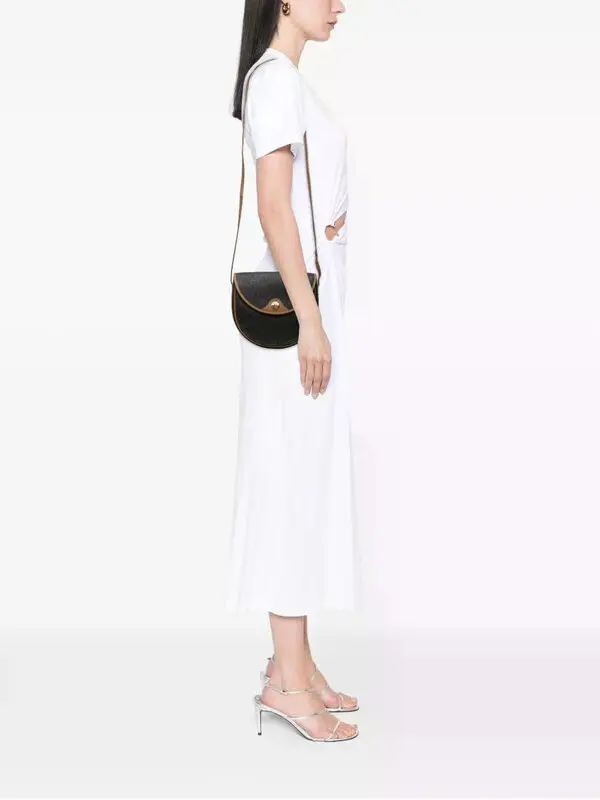 Dior 20th Century Honeycomb Coated Canvas Crossbody Bag - Black