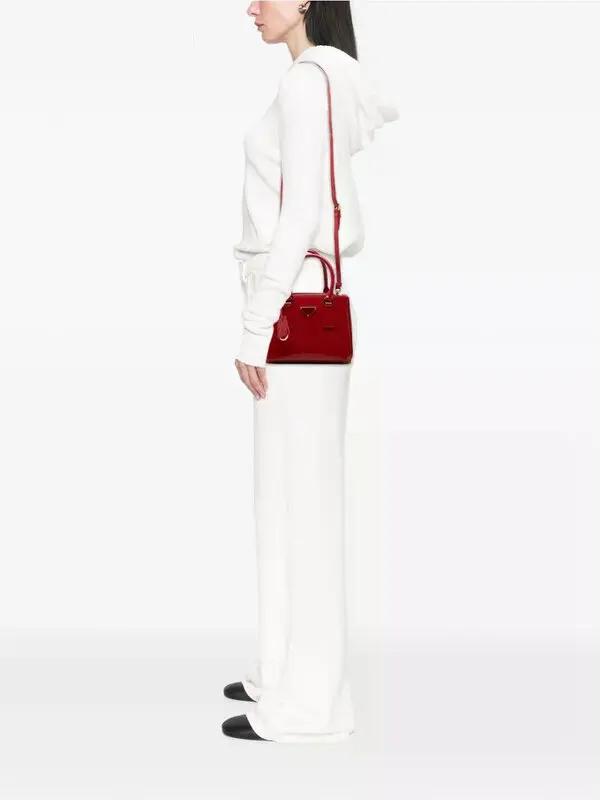 Prada 2013-2026 Mini Patent Galleria Double Zip Satchel