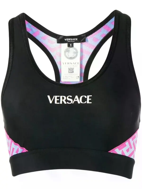 Versace La Greca Logo-print Bralette