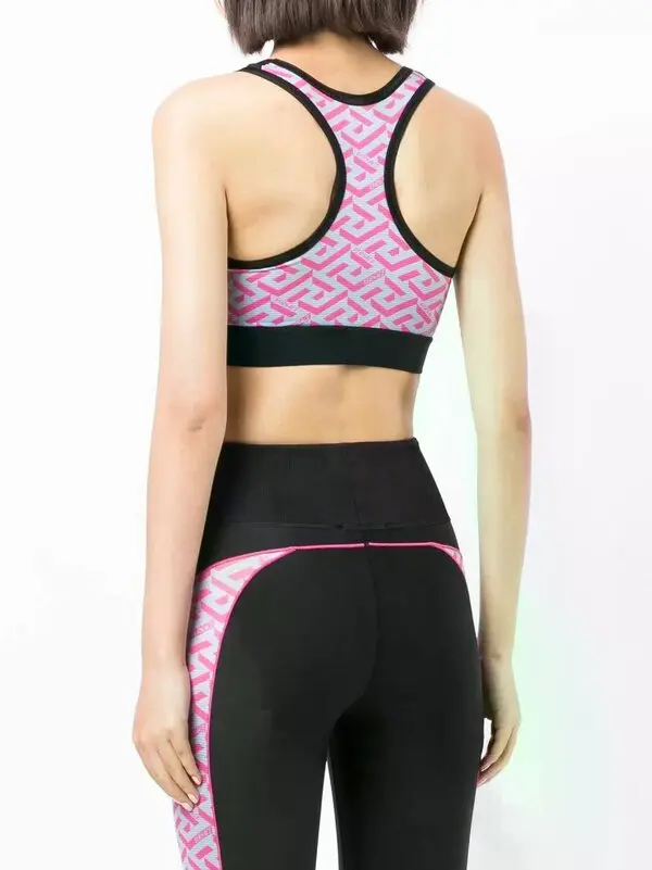 Versace La Greca Logo-print Bralette