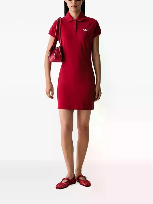 Adidas Mini Logo-embroidered Polo Dress